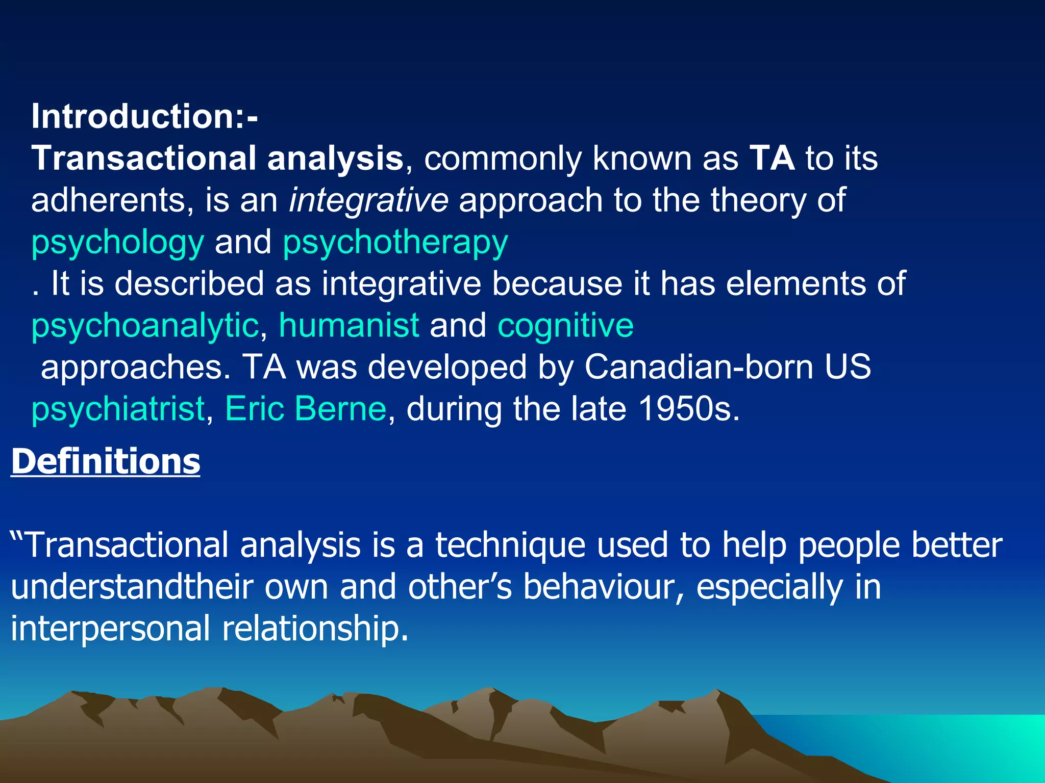 Transaction analysis in orgnisation behavior | PPT
