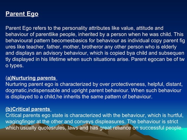 Transaction analysis in orgnisation behavior | PPT | Parenting Children ...