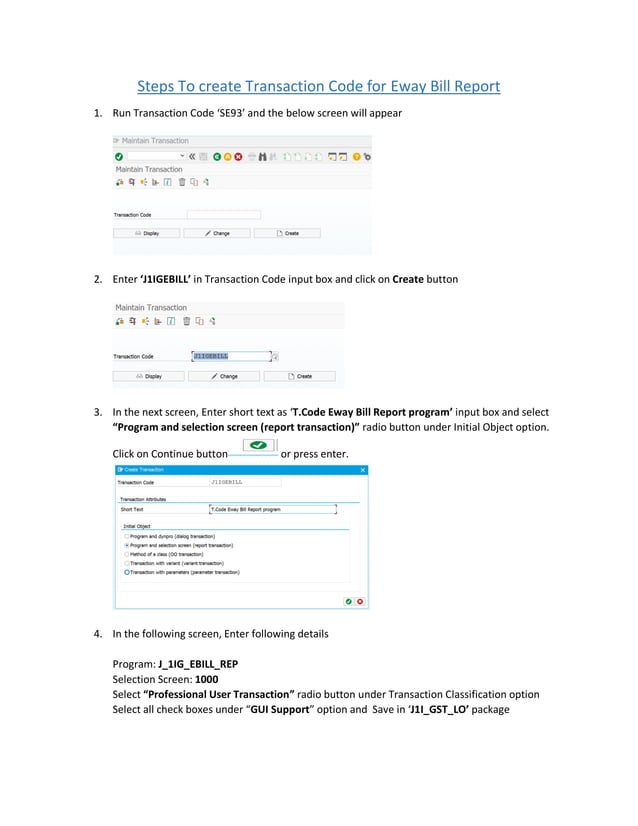 Transaction code creation | PDF