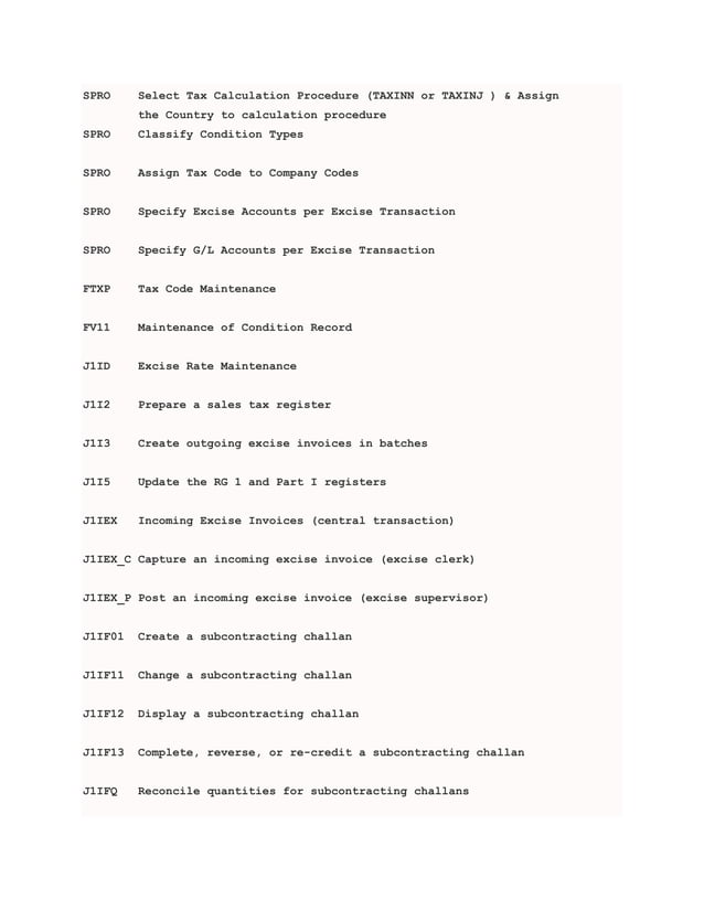 Transaction codes | DOCX