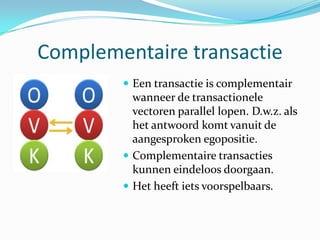 De basisprincipes van Transactionele Analyse voor EI De Baak | PPTX