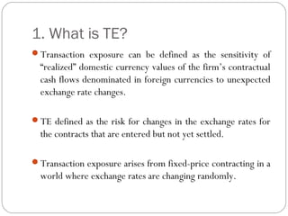 Transaction exposure 1 | PPT