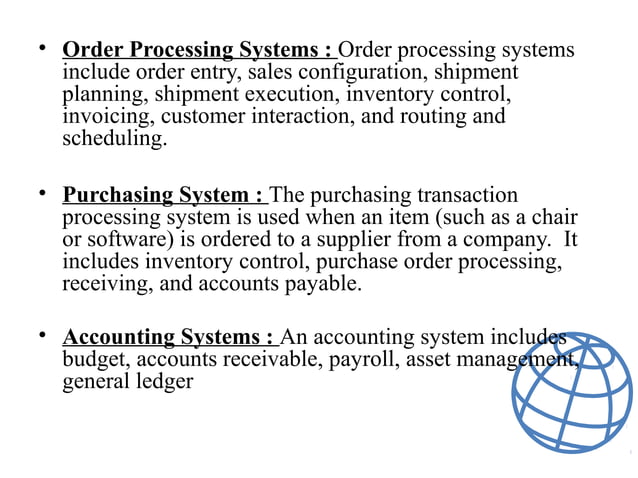 Transaction processing system | PPT | Databases | Computer Software and Applications