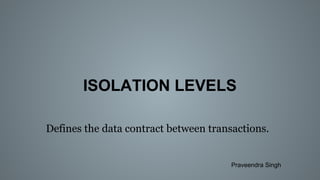 Transaction isolation & propagation | PPT