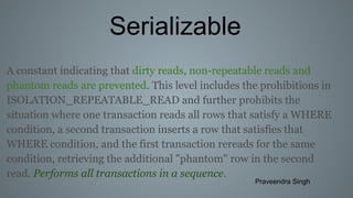 Transaction isolation & propagation | PPT