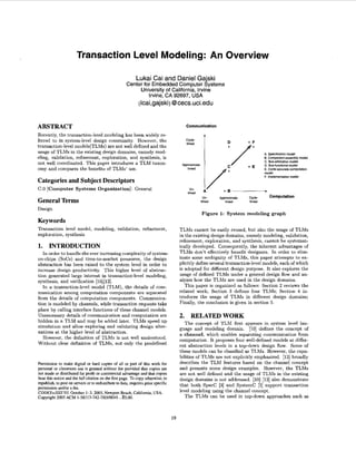 Transaction level modeling an overview | PDF
