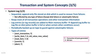 Transaction Management in Database Management System | PDF