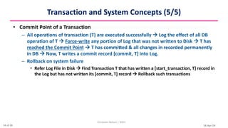 Transaction Management in Database Management System | PDF