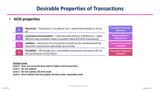 Transaction Management in Database Management System | PDF