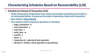 Transaction Management in Database Management System | PDF