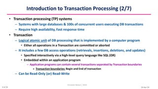 Transaction Management in Database Management System | PDF