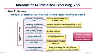 Transaction Management in Database Management System | PDF