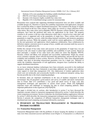 Transaction management techniques and practices in current cloud computing environments a survey ...