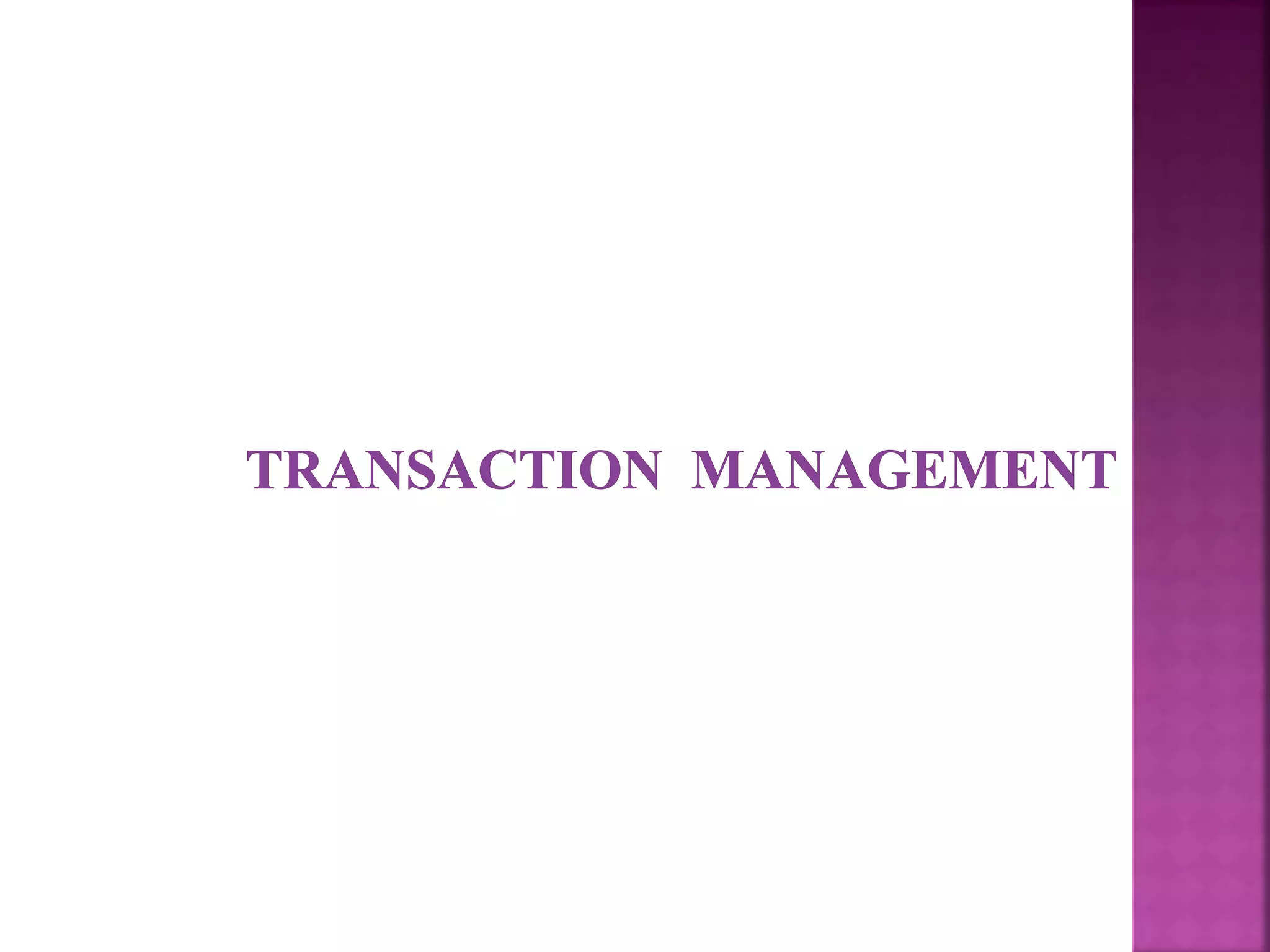 Transaction Management Dbms Ppt