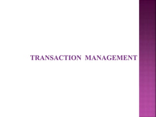 Transaction management DBMS | PPTX