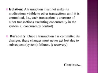Transaction management DBMS | PPTX