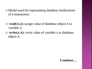 Transaction management DBMS | PPTX