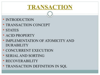 Transaction Managment in database management systems.pptx | Free Download