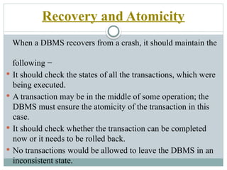 Transaction Managment in database management systems.pptx