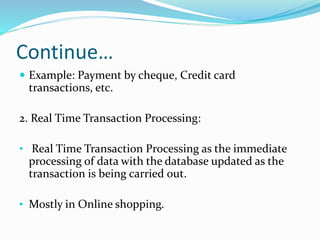 Transaction processing ppt | PPTX