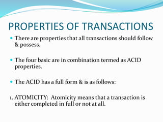 Transaction processing ppt | PPTX