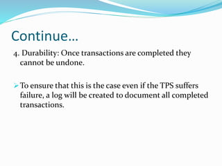 Transaction processing ppt | PPTX