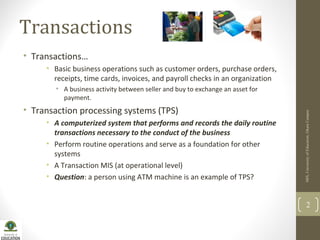 Transaction Processing System | PPT
