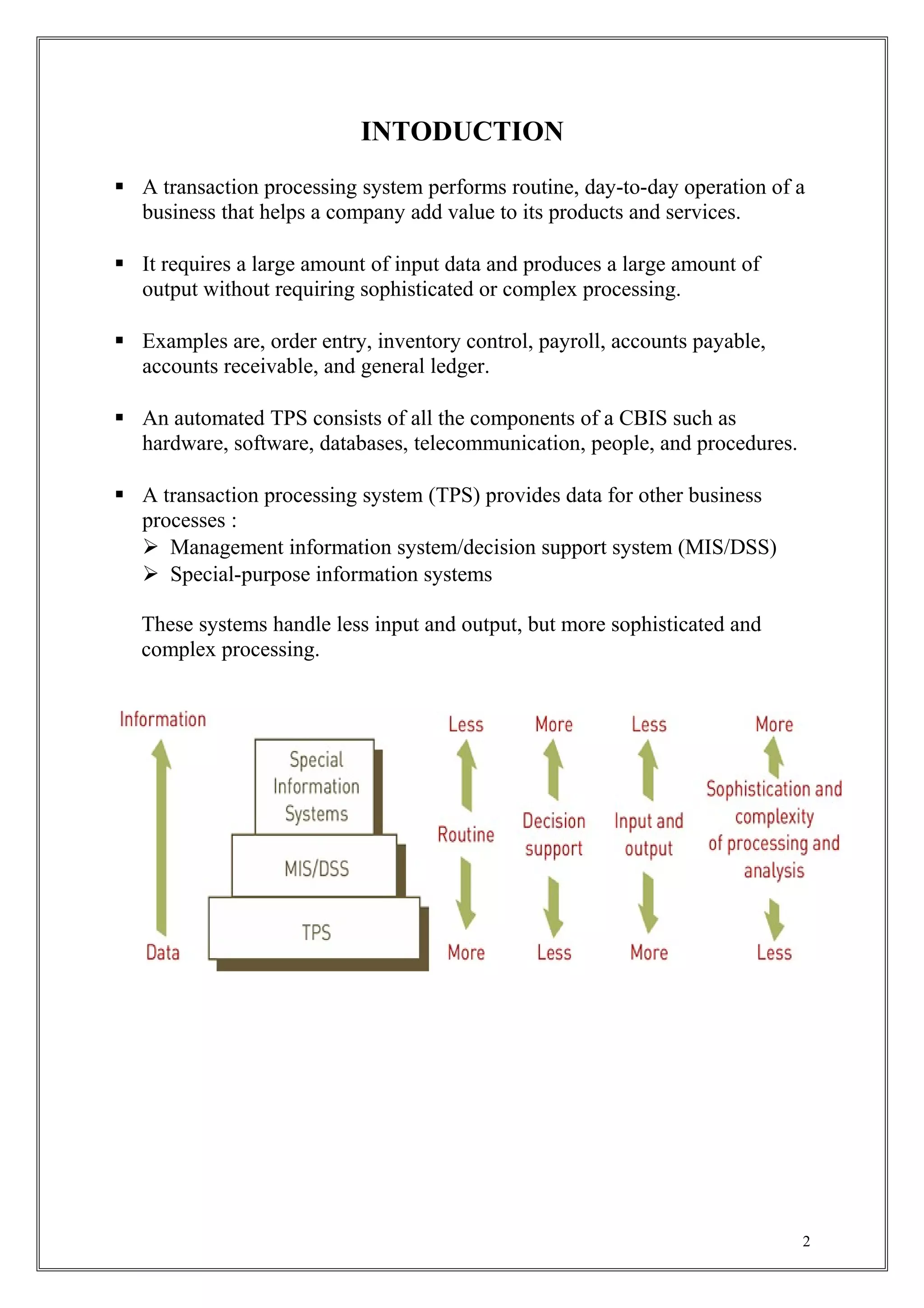 Transaction processing systems | DOC