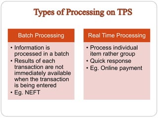 Transaction processing system (tps) | PPT