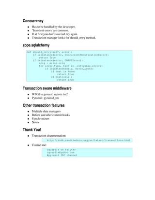 Introduction to the transaction package | ODT