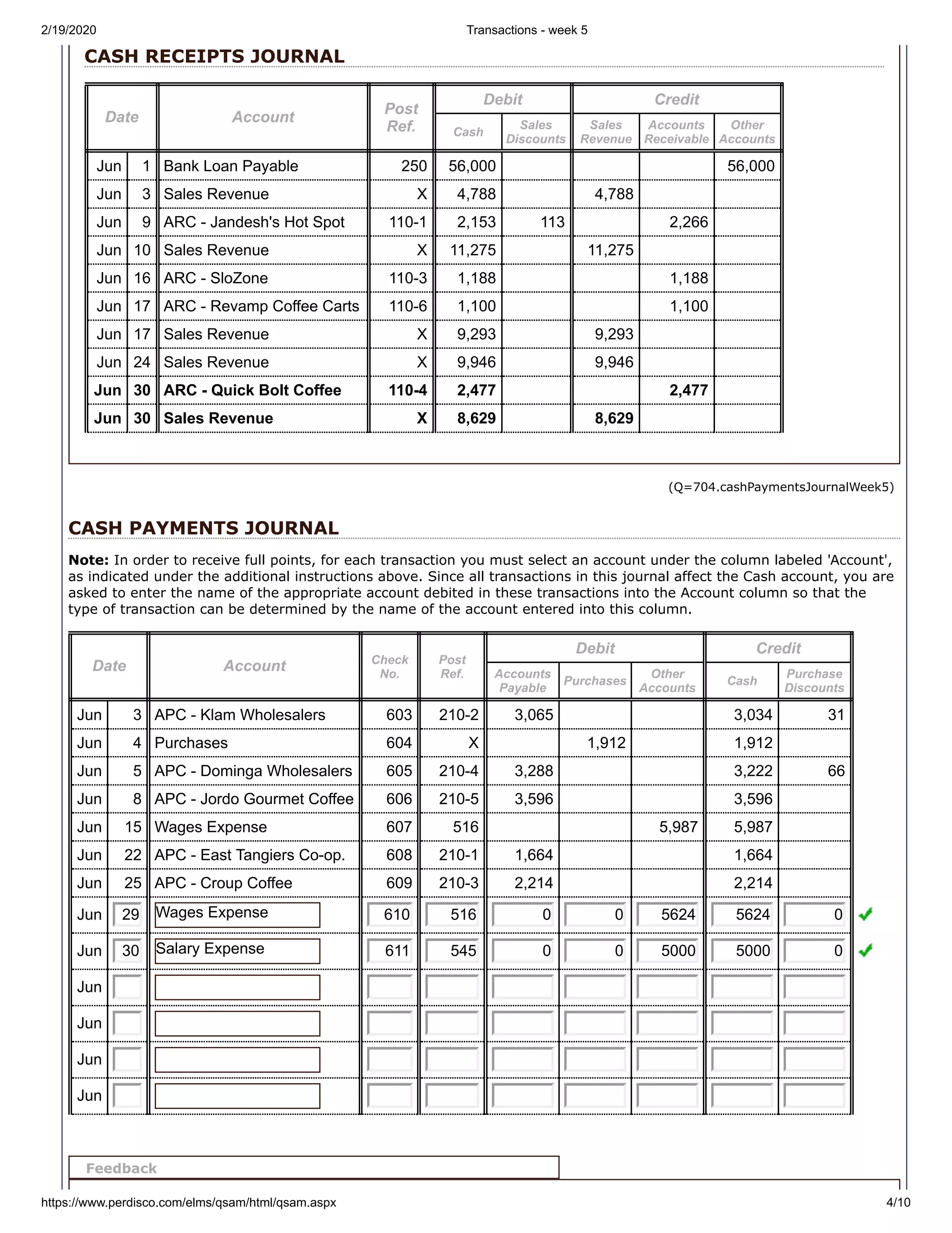 Perdisco Solution - Transactions - week 5 | PDF