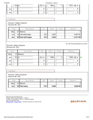 Perdisco Solution - Transactions - week 5 | PDF | Business Accounting ...