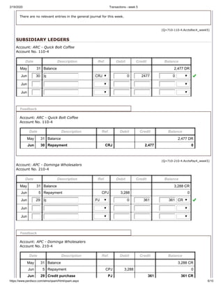 Perdisco Solution - Transactions - week 5 | PDF