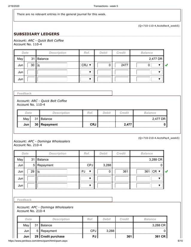 Perdisco Solution - Transactions - week 5 | PDF | Business Accounting & Finance | Business