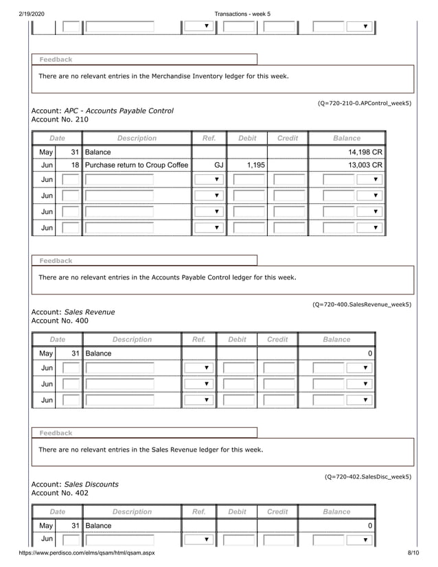 Perdisco Solution - Transactions - week 5 | PDF | Business Accounting ...