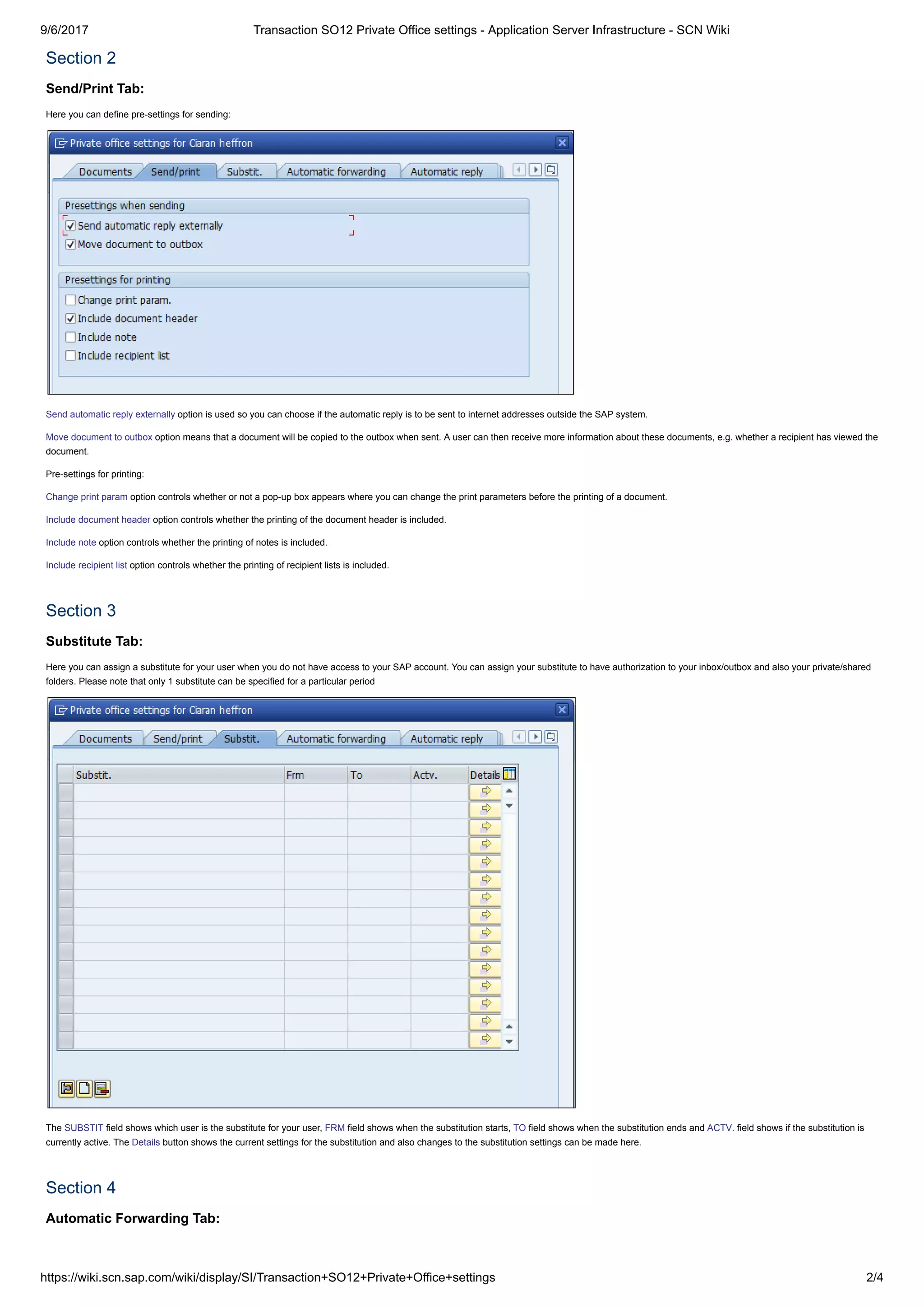 Transaction so12 private office settings application server infrastructure - scn wiki | PDF