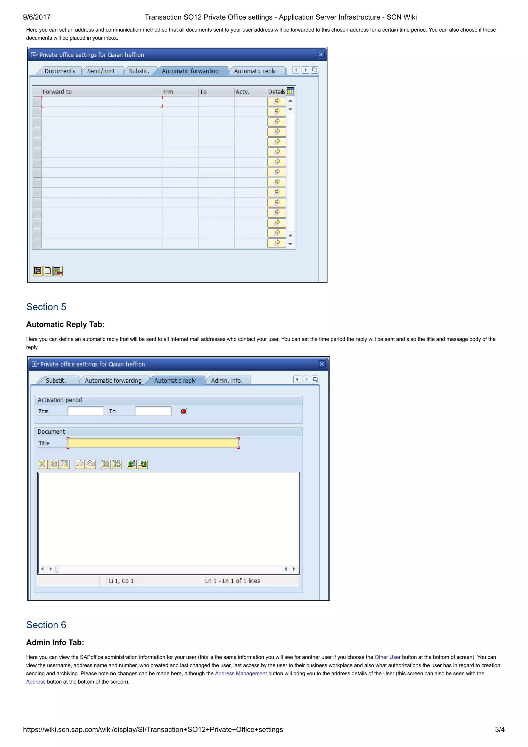Transaction so12 private office settings application server infrastructure - scn wiki | PDF