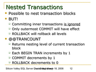 SQL Server Transaction Management | PPT