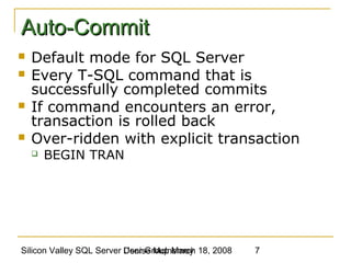 SQL Server Transaction Management | PPT