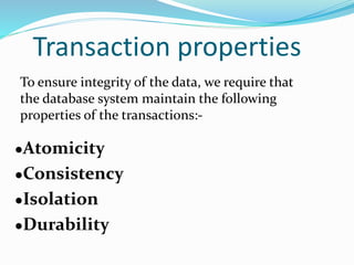 Transaction states and properties | PPTX