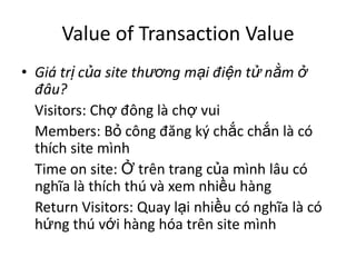 Transaction value in ecommerce 032012 | PPT
