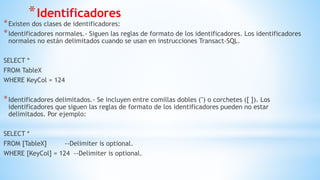 LENGUAJE TRANSACT SQL | PPTX