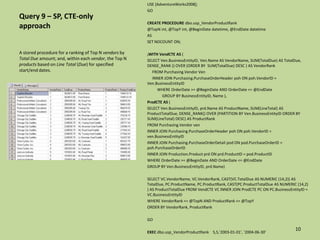 JKJ_T SQL project code samples | PPTX | Databases | Computer Software and Applications