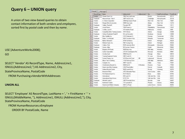 JKJ_T SQL project code samples | PPTX | Databases | Computer Software ...