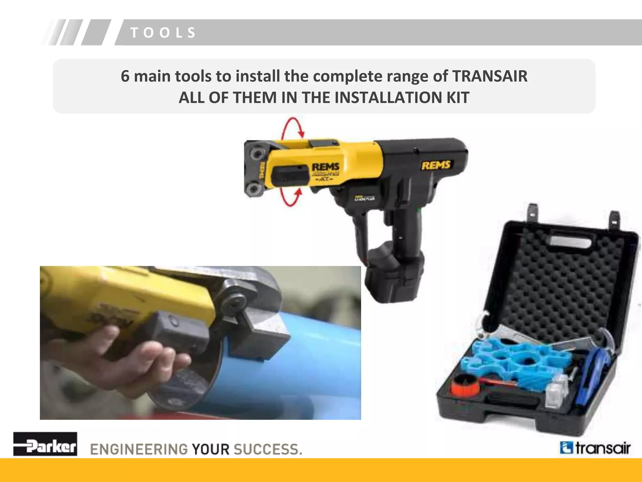 Parker Transair Aluminum piping system for compressed air Specification ...