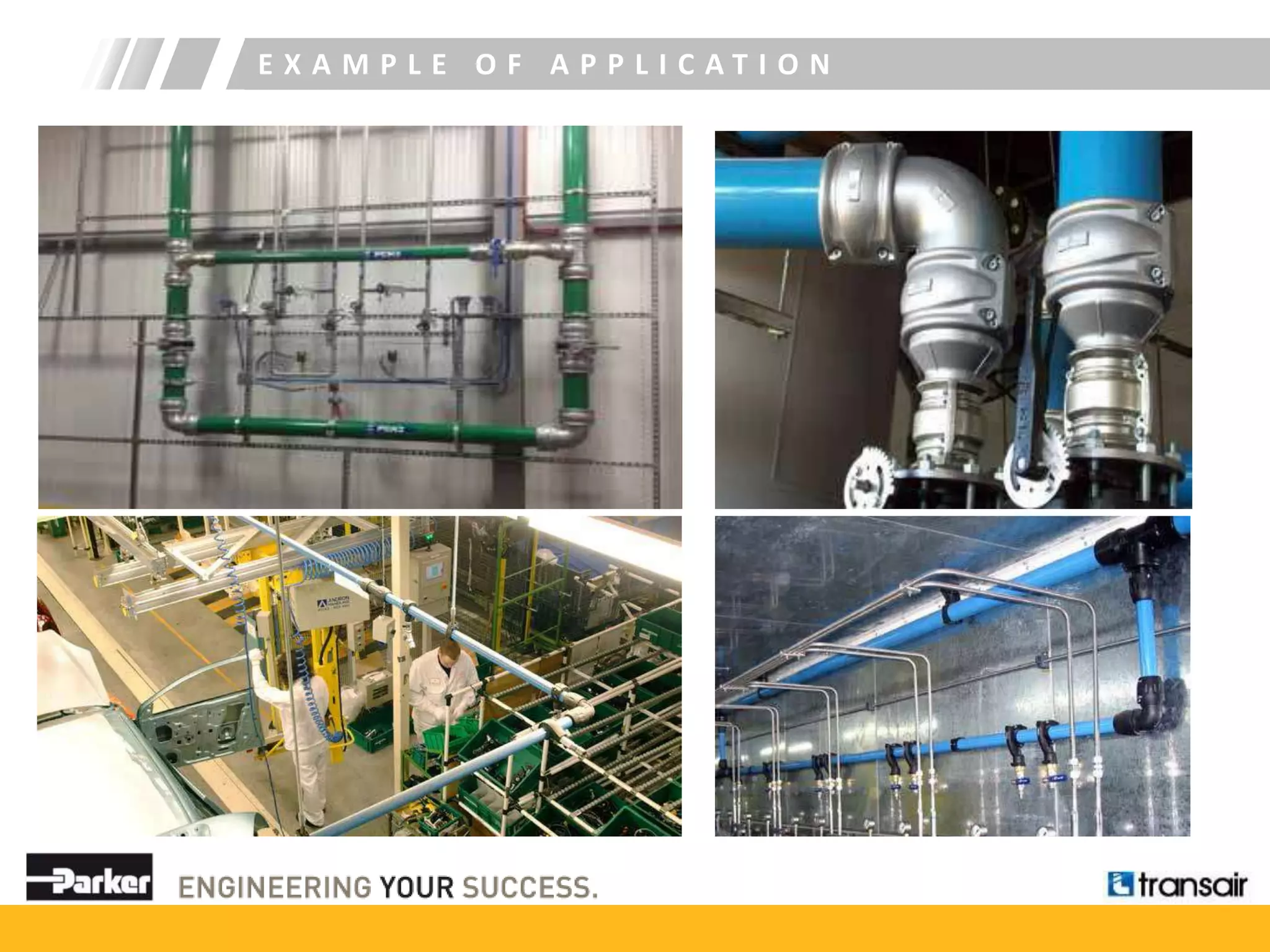 Parker Transair Aluminum piping system for compressed air Specification ...