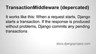 Transakcyjność w django | PPT