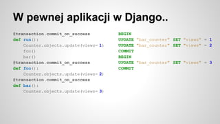 Transakcyjność w django | PPT