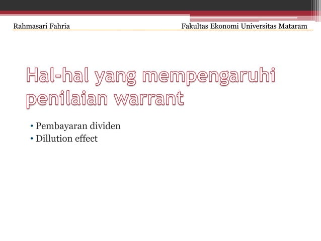 Transaksi dan sekuritas derivatif | PPT