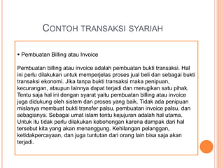 Transaksi ekonomi syariah | PPTX
